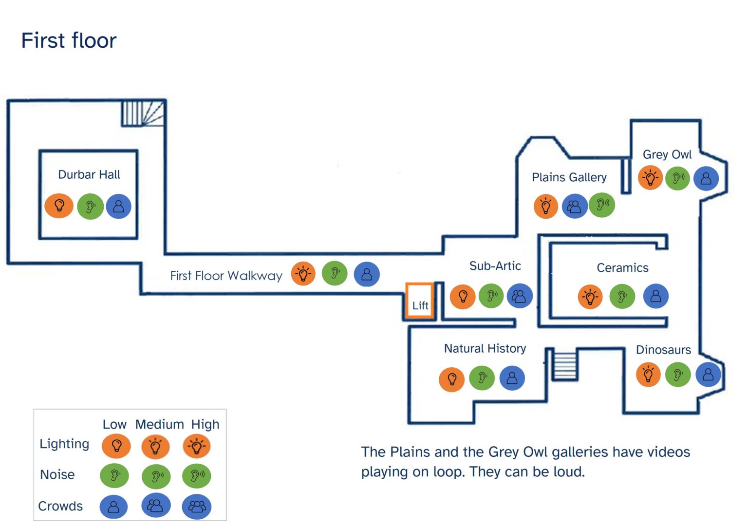 Sensory map – Hastings Museum and Art Gallery