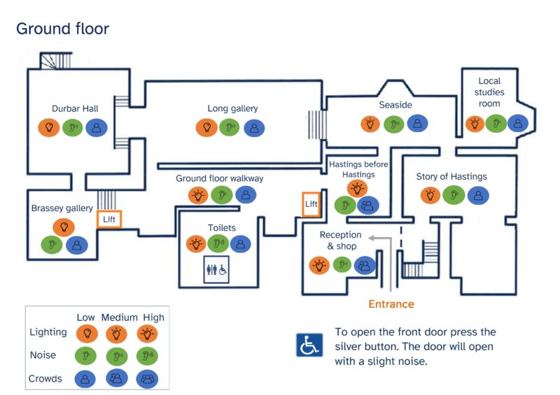 Sensory map – Hastings Museum and Art Gallery